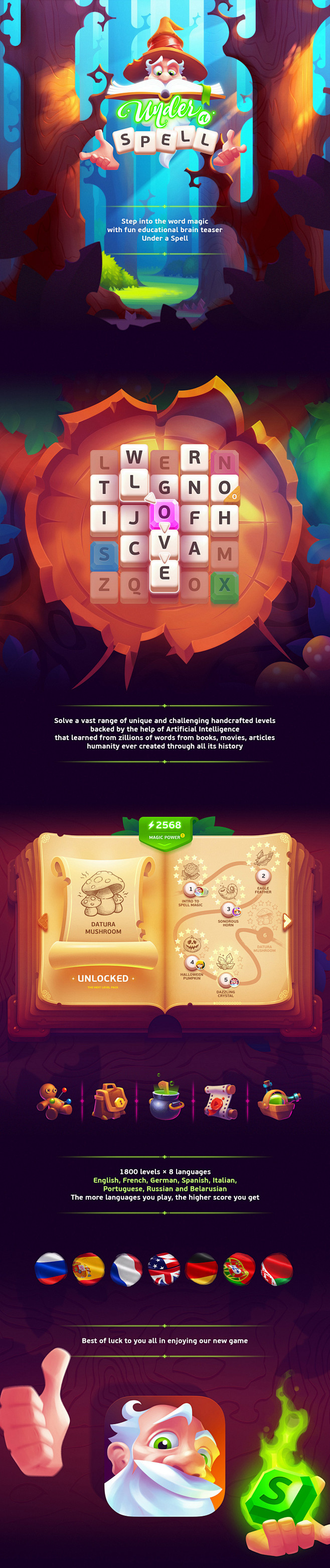 Under a Spell - Word Puzzle on Behance,Under a Spell - Word Puzzle on ...