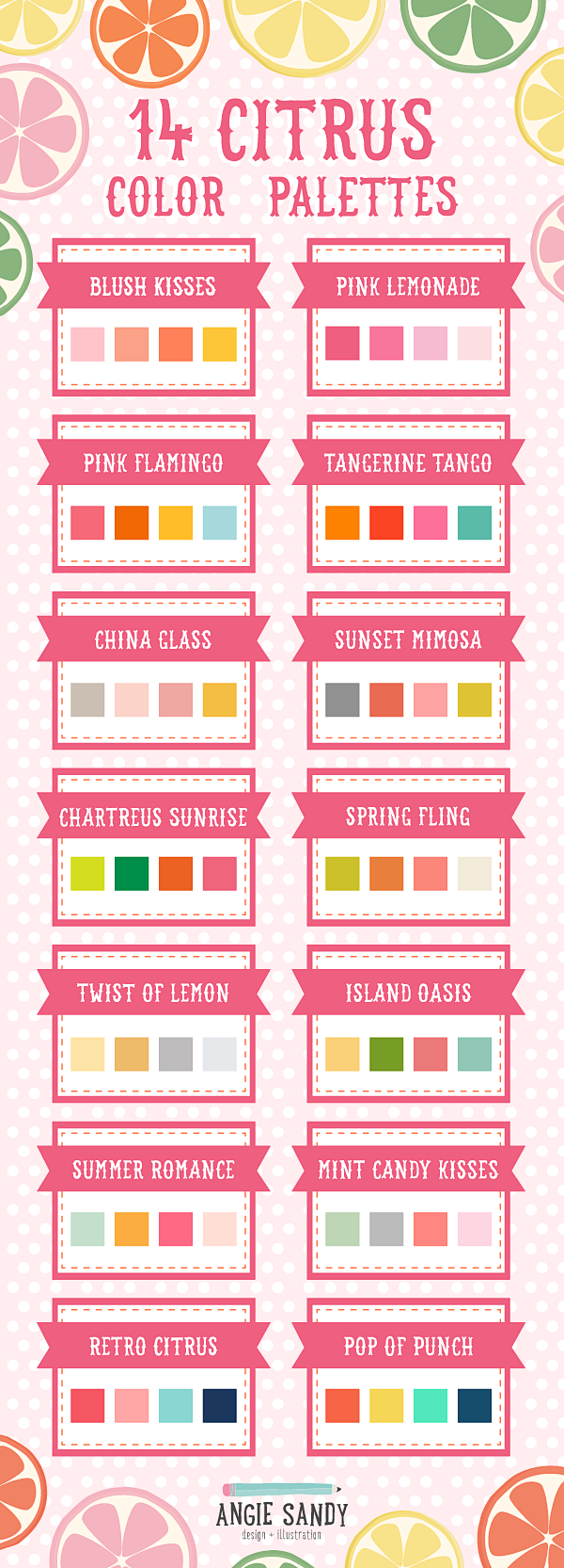 14 Citrus Color Palettes | Angie Sandy Design + Illustration # ...